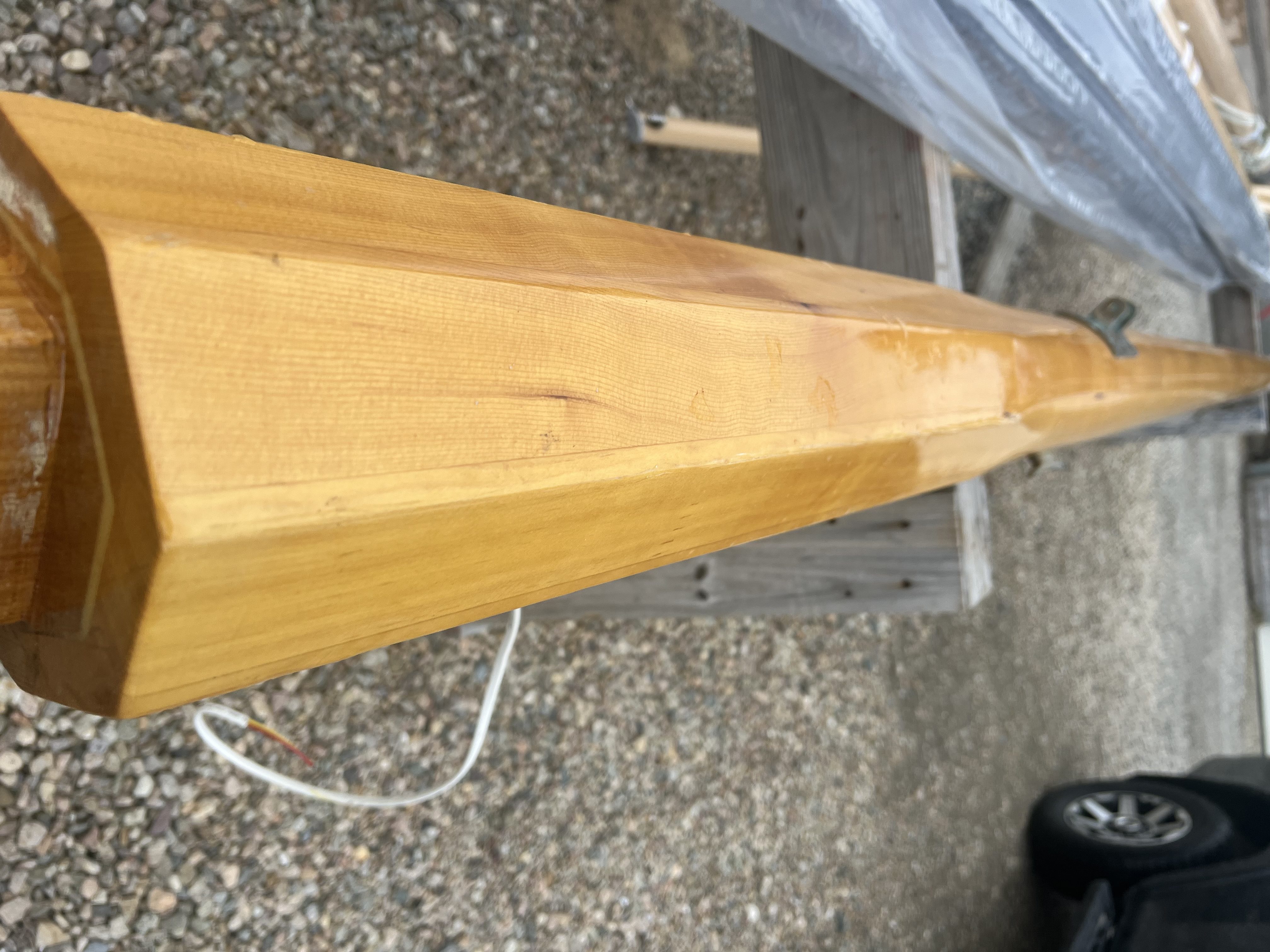 Sitka Spruce Catboat Mast | Arey's Pond Boat Yard
